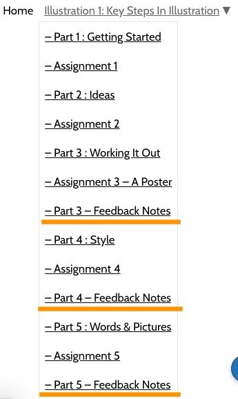 Part 3 – Feedback Notes – OCA Learning Log